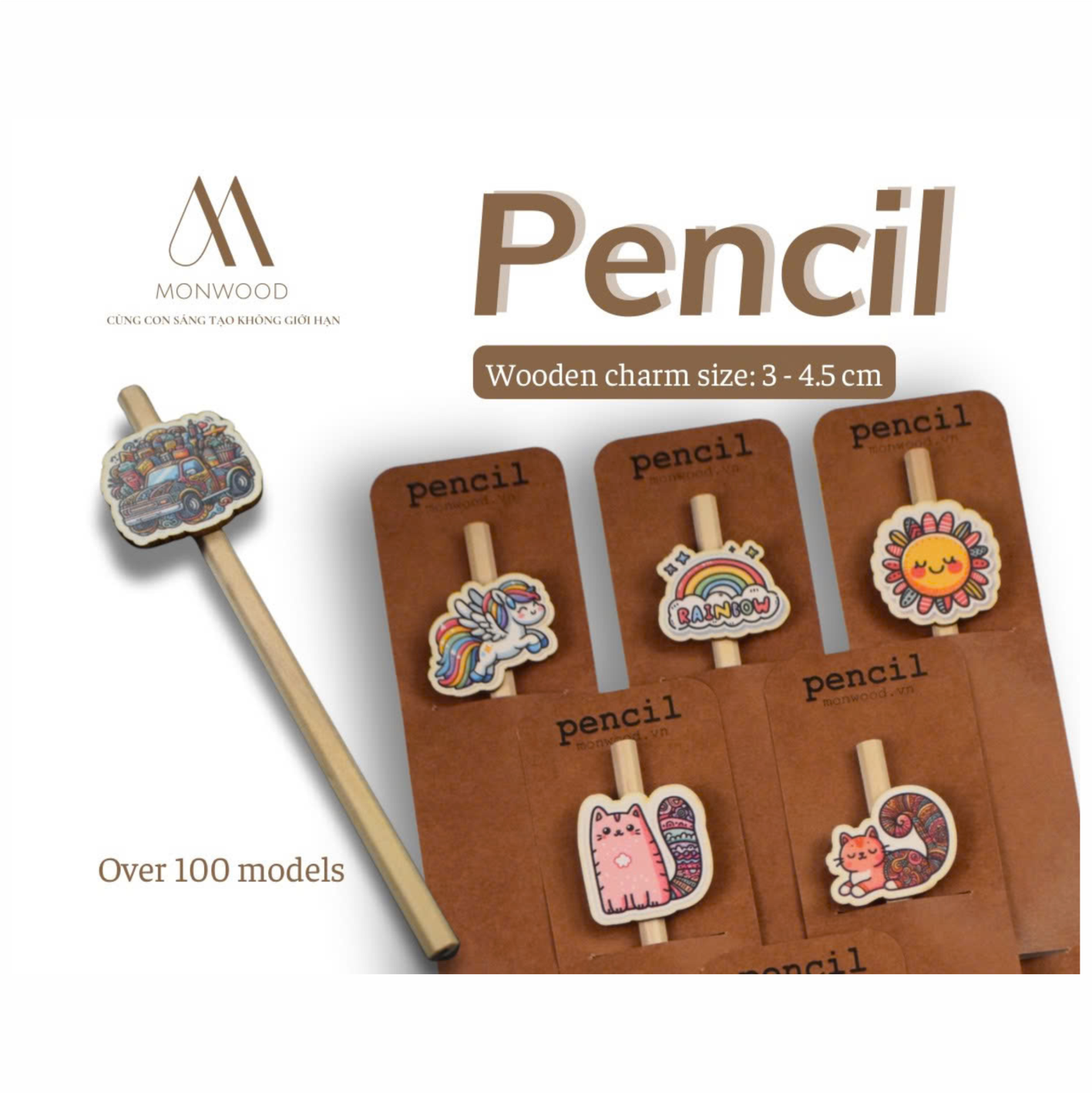 » Bút Chì Charm Gỗ
